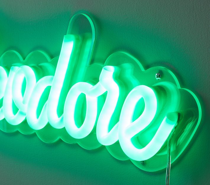 Brite Lite Tribe Personalized Flow Neon LED Wall Light | Pottery Barn Kids