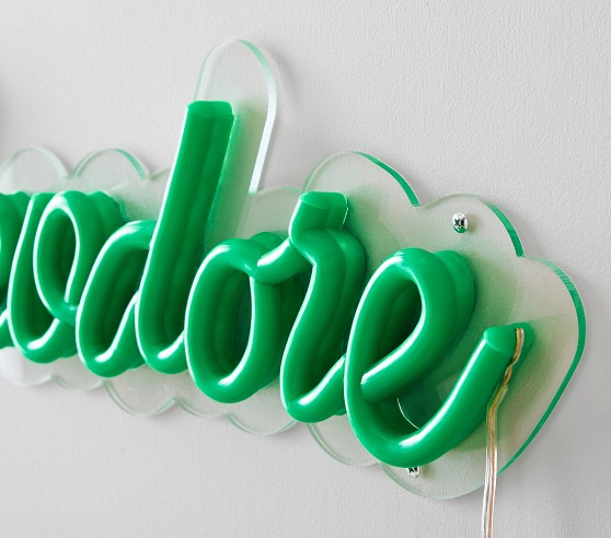 Brite Lite Tribe Personalized Flow Neon LED Wall Light | Pottery Barn Kids
