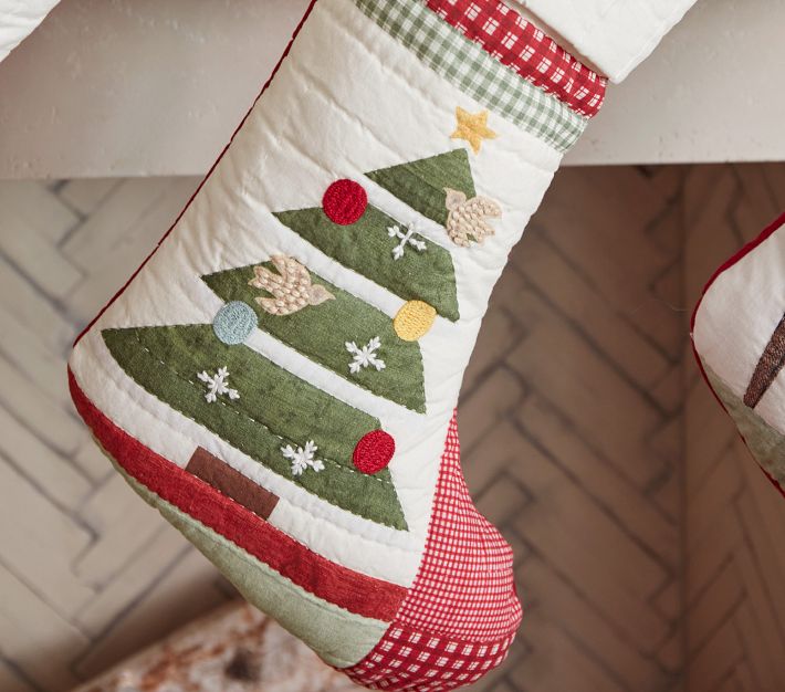 Heirloom Quilted Christmas Stocking Collection | Pottery Barn Kids