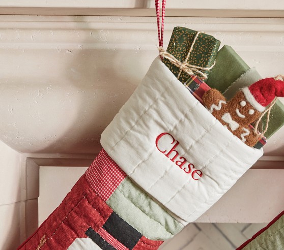 Heirloom Quilted Christmas Stocking Collection | Pottery Barn Kids