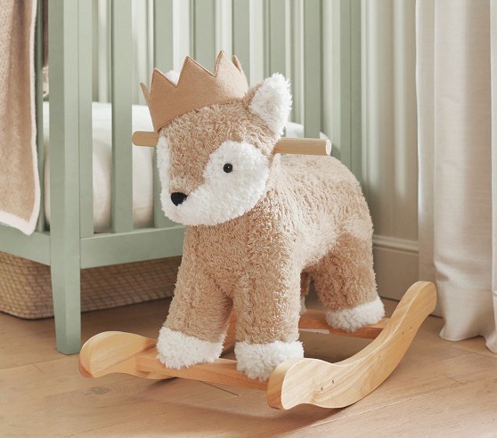 Sherpa Fox Plush Nursery Rocker | Pottery Barn Kids