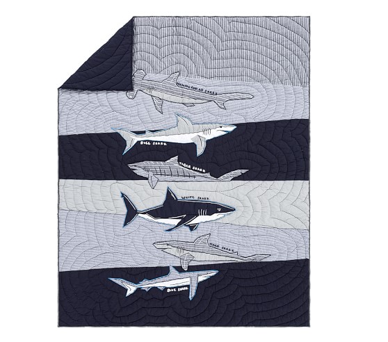 Patchwork Shark Kids' Comforter Set | Pottery Barn Kids