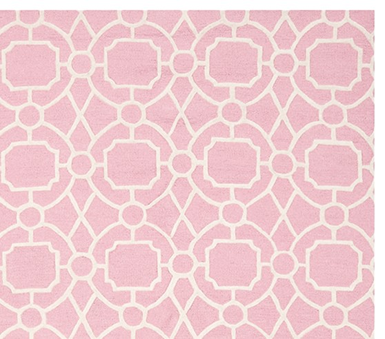 Preppy Trellis Rug - Pink | Patterned Rugs | Pottery Barn Kids