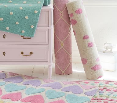 Puppy Dot Girls Rug | Patterned Rugs | Pottery Barn Kids