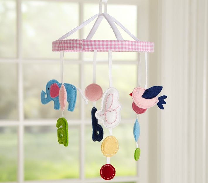 Pink ABC Baby Mobile | Pottery Barn Kids