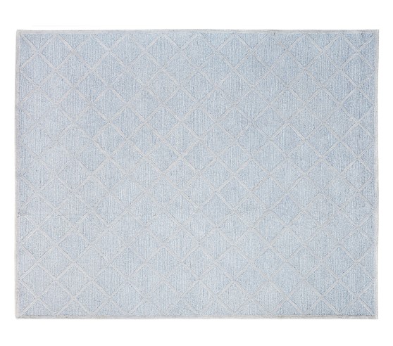 Lux Trellis Rug - Blue | Patterned Rugs | Pottery Barn Kids