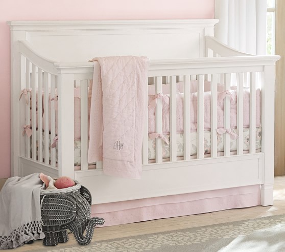 Belgian Flax Linen Eyelet Baby Bedding | Crib Bedding | Pottery Barn Kids