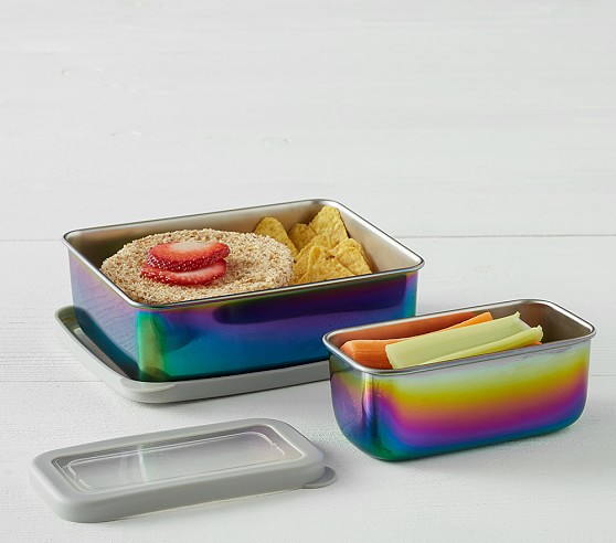 Spencer Stainless Metallic Rainbow Food Containers | Food Storage ...