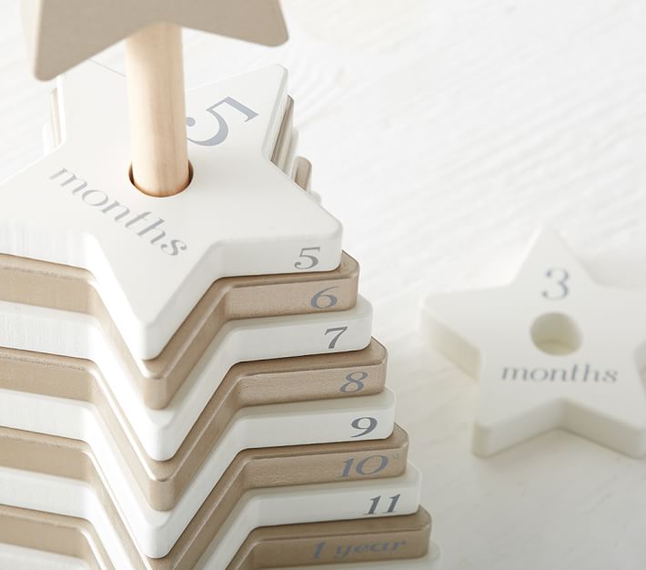 Gold Milestone Star Stacker | Baby Keepsake | Pottery Barn Kids