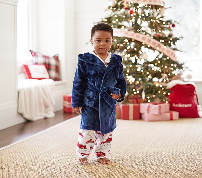 Solid Plush Kids Bathrobes | Pottery Barn Kids