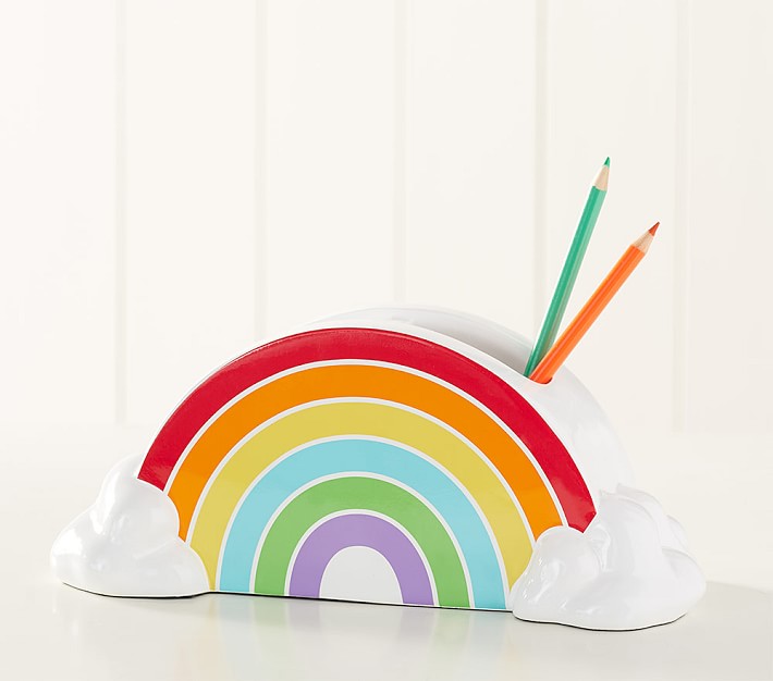 Rainbow Shaped Pencil Holder | Kids Room Decor | Pottery Barn Kids