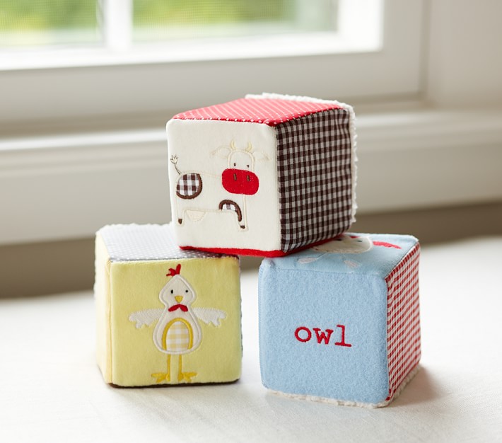 Farm Animal Rattle Blocks Set | Baby Toy | Pottery Barn Kids