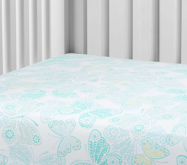 Ava Butterfly Crib Sheets | Pottery Barn Kids