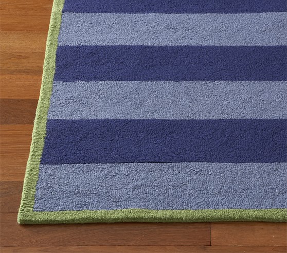 Boys' Rugby Striped Rug | Patterned Rugs | Pottery Barn Kids