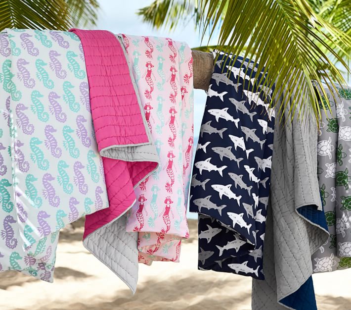 Preppy Mermaid Duvet Cover | Pottery Barn Kids