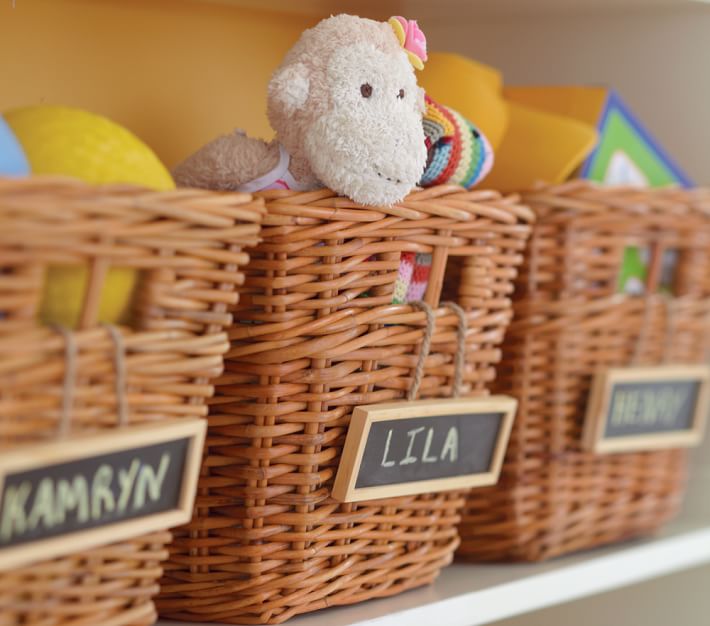 Sabrina Basket Chalkboard Labels | Kids Storage | Pottery Barn Kids