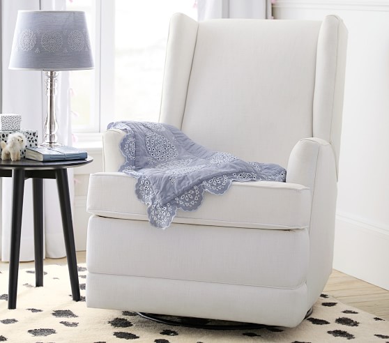 Chambray Eyelet Shade | Kids Lamp | Pottery Barn Kids