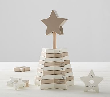 Gold Milestone Star Stacker | Baby Keepsake | Pottery Barn Kids