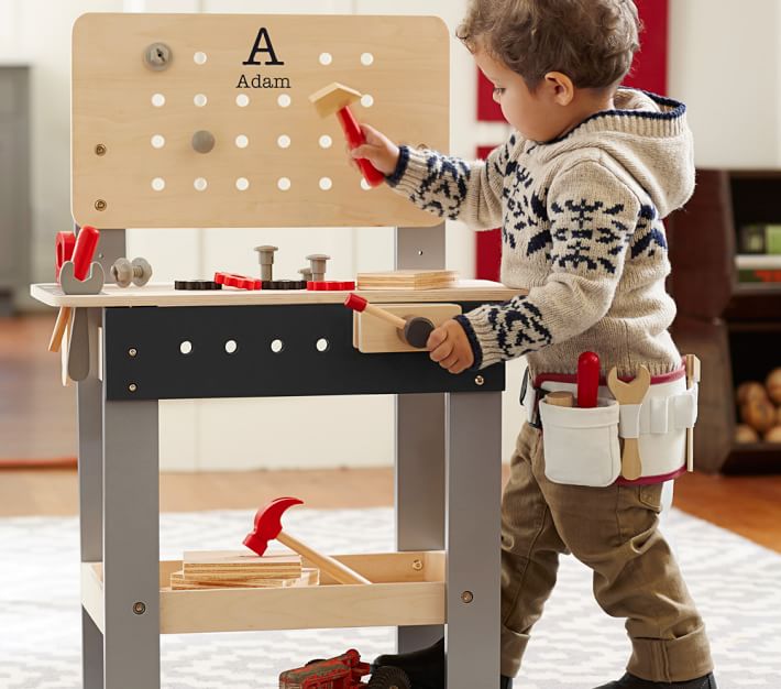 Personalized Kids Woodwork Bench | Pottery Barn Kids