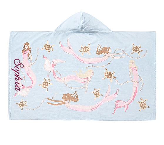 Isabelle Mermaid Hooded Beach Towel | Pottery Barn Kids