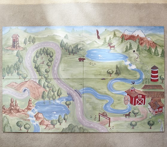 Reversible Train Mat | Pottery Barn Kids