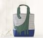 Striped Critter Navy Blue Dino Kids Tote | Pottery Barn Kids
