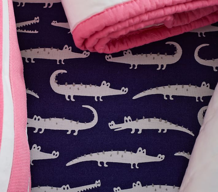 Preppy Alligator Crib Sheets | Pottery Barn Kids