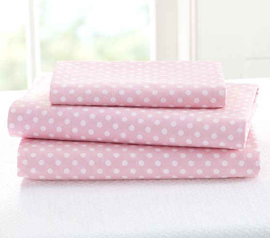 Organic Mini Dot Sheet Set | Pottery Barn Kids