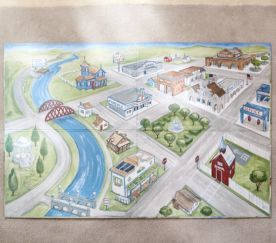 Reversible Train Mat | Pottery Barn Kids