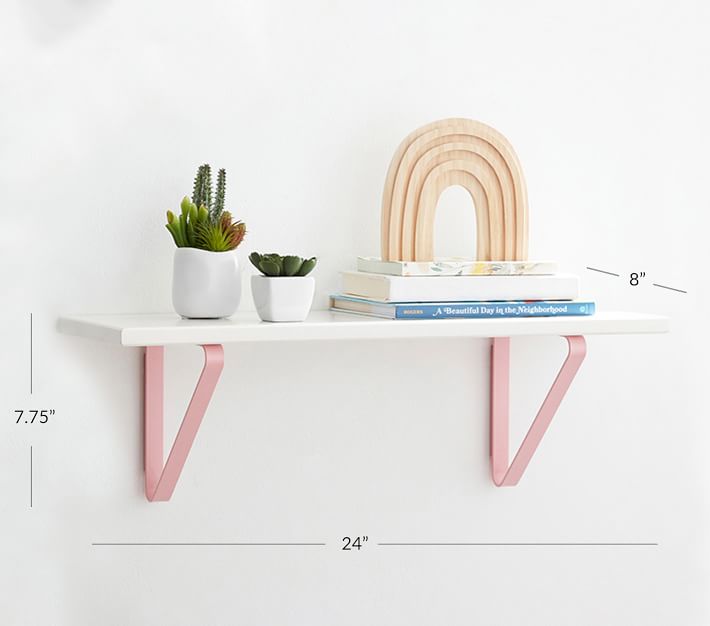 Shelf With Colored Metal Brackets | Pottery Barn Kids