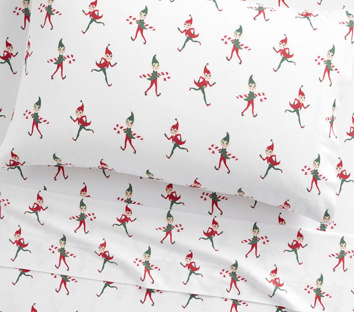 Organic Holiday Elf Kids' Sheet Set | Pottery Barn Kids