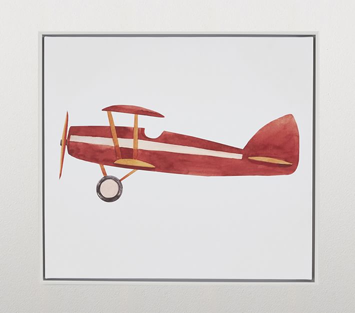 Watercolor Plane Wall Art | Pottery Barn Kids