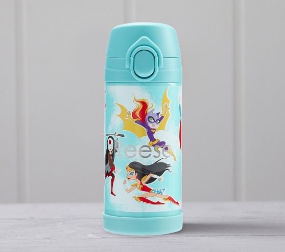 DC Girl Superheroes Glow-in-the-Dark Kids Water Bottles | Pottery Barn Kids