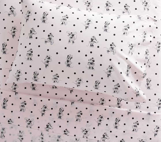 Disney Minnie Mouse Organic Sheet Set & Pillowcases | Pottery Barn Kids