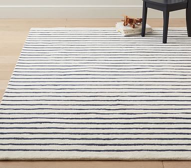 Performance Mini Stripe Rug | Pottery Barn Kids