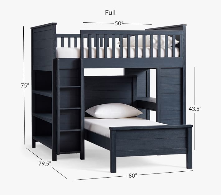Charlie Kids Loft System & Twin Bed Set | Pottery Barn Kids