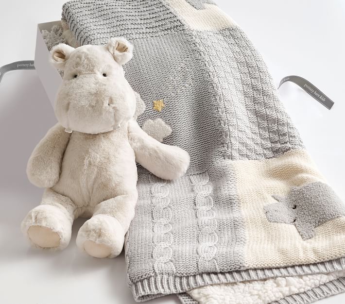 Gray Hippo Critter Kids Gift Set | Pottery Barn Kids