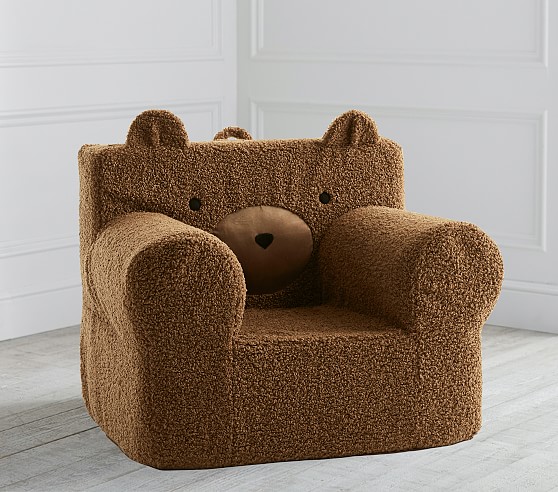 Oversized Anywhere Chair®, Teddy Bear Fur Slipcover Only | Pottery Barn ...