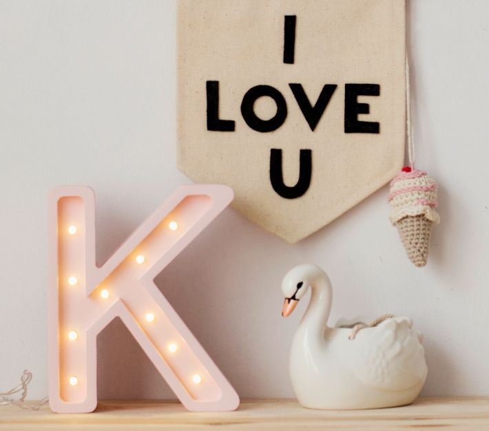 Little Lights Small Letter Lamps | Pottery Barn Kids
