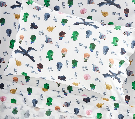 Minecraft Organic Kids' Sheet Set | Pottery Barn Kids
