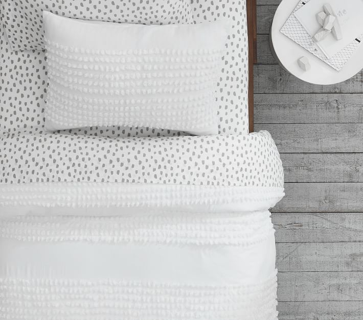 Organic Brushstroke Dot Kids Sheet | Modern Kids Bedding | Pottery Barn ...