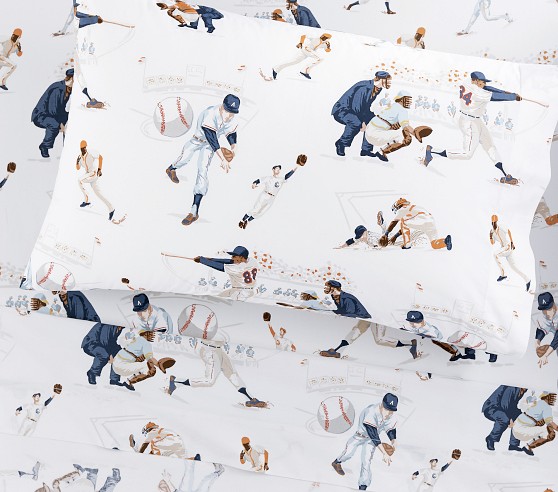 Vintage Baseball Kids' Sheet Set | Pottery Barn Kids