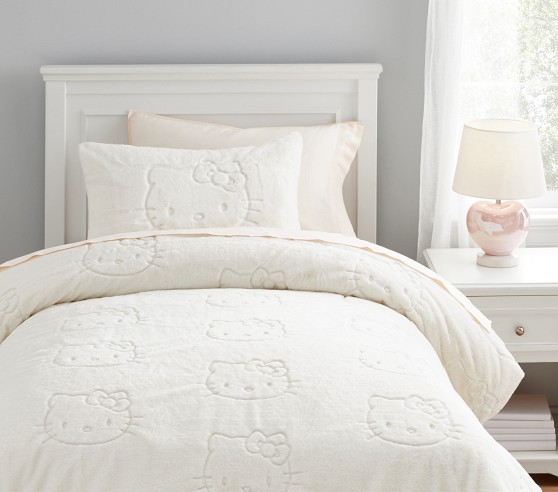 Hello Kitty® Magical Faux-Fur Quilt & Shams | Pottery Barn Kids