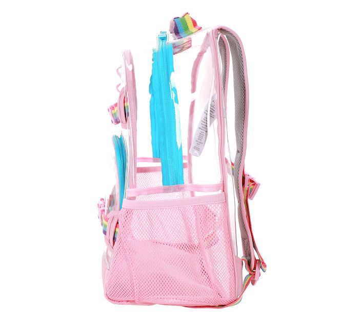 Mackenzie Clear With Pink Trim Backpack | Pottery Barn Kids