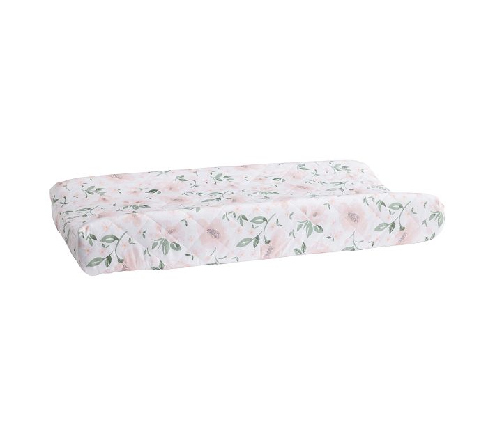 Meredith Floral Organic Changing Pad Cover | Pottery Barn Kids