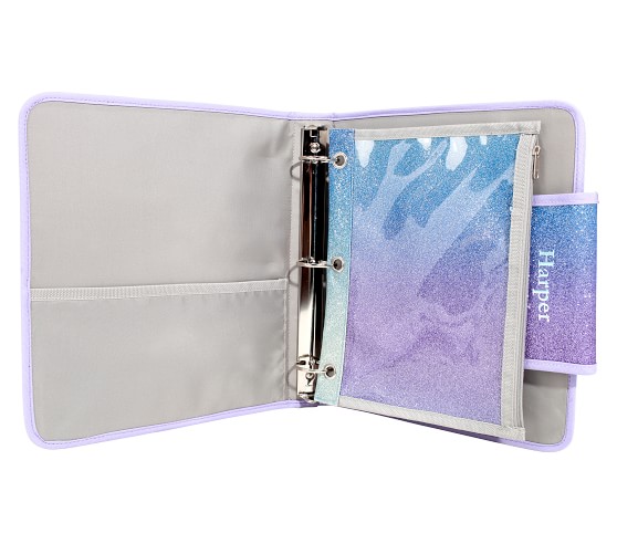 Mackenzie Lavender/Aqua Ombre Sparkle Glitter Homework Holder | Pottery ...
