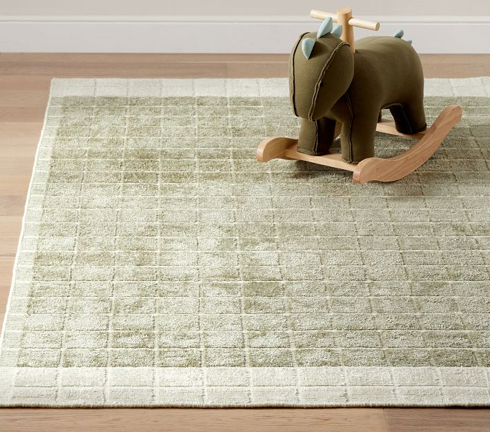 Grid Border Rug | Pottery Barn Kids