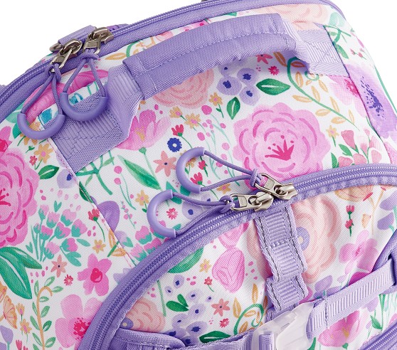 Mackenzie Lavender Floral Blooms Adaptive Backpack | Pottery Barn Kids