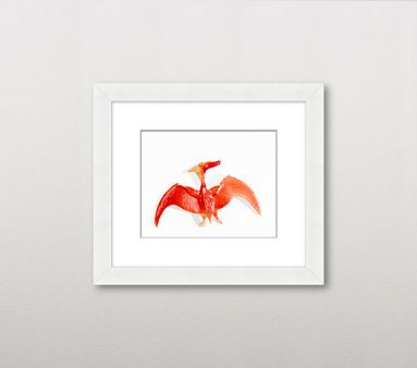 Leslee Mitchell Red Pterodactyl Wall Art | Pottery Barn Kids