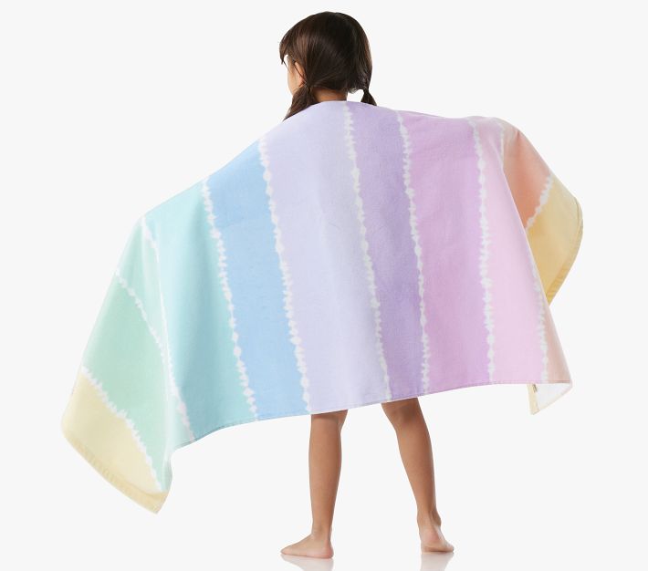 Stripe Tie-Dye Kid Beach Towel | Pottery Barn Kids